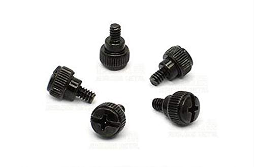 20PCS Black 6#32x5 Length 14mm DIY for Computer PC Case Screws Round Thumb Screws for M3.5 Coarse Desktop for Computers Screws SCRW-018822