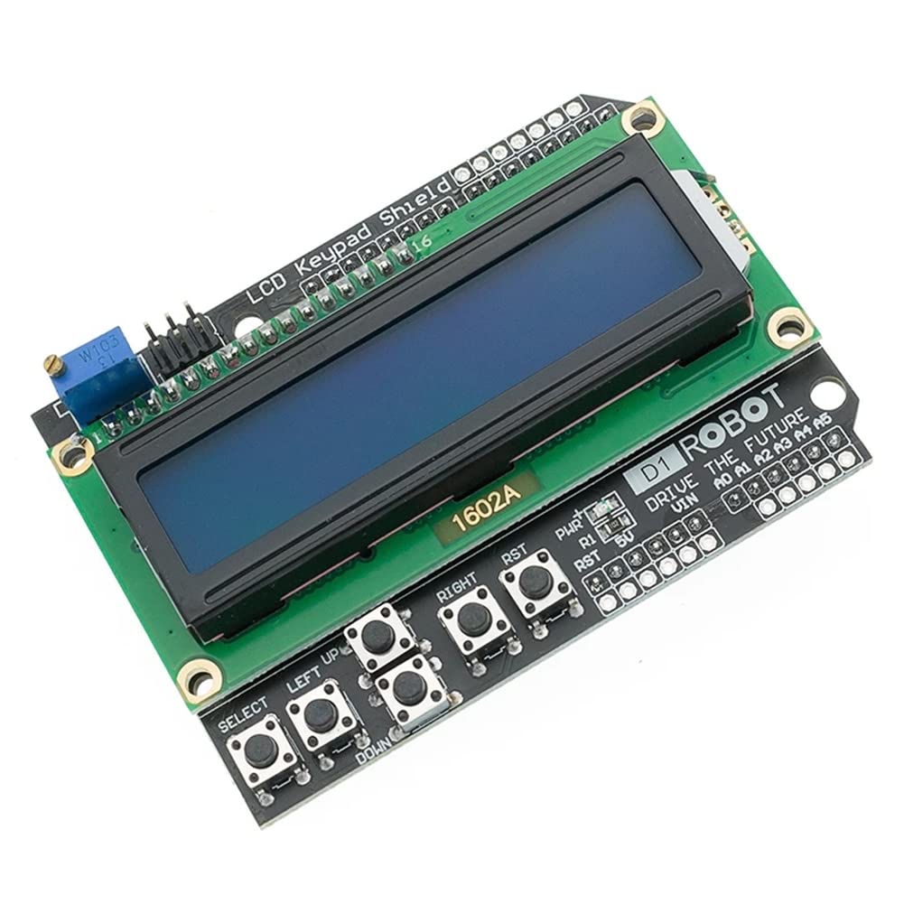 1602 LCD Keypad Shield 1602 LCD Expansion Shield Board Blue Backlight 4.5-5.5V for Arduino Duemilanove Robot 1pcs
