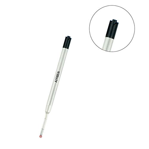 3.9'' Ballpoint Pen Refill, Replaced Stylus and Ballpoint Pen Metal Refill, Smooth Writing Ballpoint Pen Refill (Black, 6 Pack)