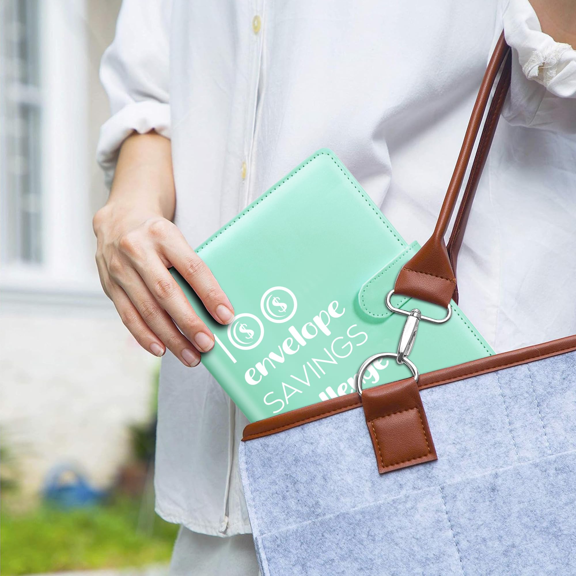 100 Envelopes Money Saving Budget Binder with Cash Envelopes, A5 Savings Challenges Book with Envelopes Erasable Tracker, Easy and Fun Way to Save $500 $5050 $10000 (Z)