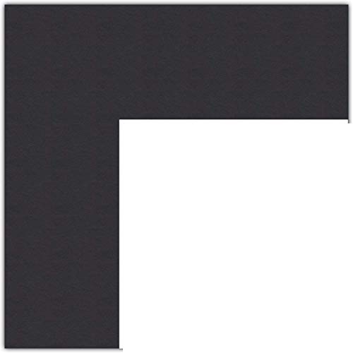 20x22 Smooth Black / Black Custom Mat for Picture Frame with 16x18 opening size (Mat Only, Frame NOT Included)