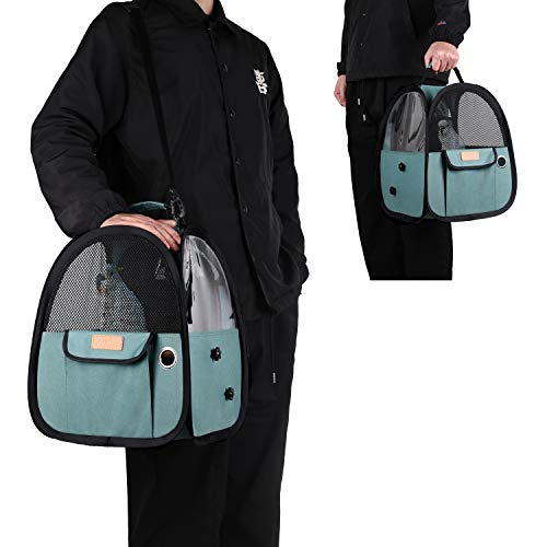 Akinerri Birds Travel Carrier, Small Bird Travel Bag, Transparent Breathable Travel Cage Bird Parrot Carrier, Include Perch and Bottom Tray