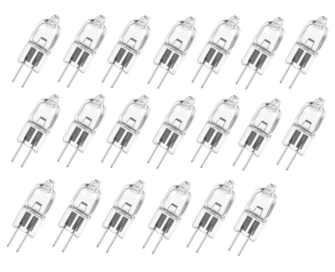 10x G4 6V 10W/20W Halogen Light Bulbs 6 Volt 10/20 Watt Dimmable 2700K for Landscape/Desk Lamp (10, watts)