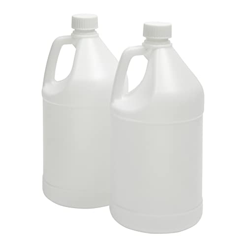 Built Industrial 2 Pack Refillable Plastic Gallon Jugs with Lids and Funnel, 4.9 x 5.3 Funnel