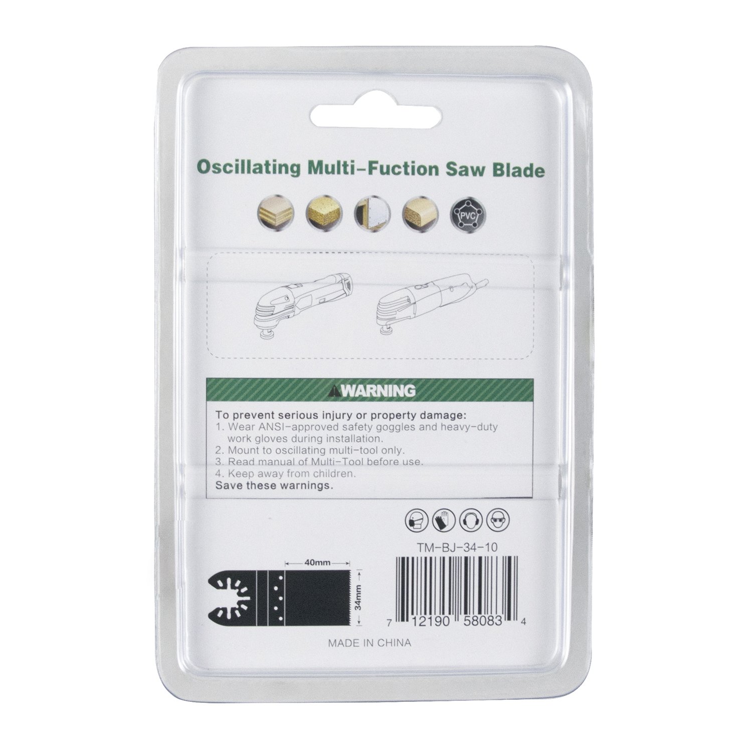 10 PCS Oscillating Saw Blades for Wood/Plastic, Multitool Quick Release Blades Fits Fein Multimaster, Porter Cable, Black&Decker, Bosch Craftsman, Ridgid, Makita, Milwaukee, Dewalt, and More