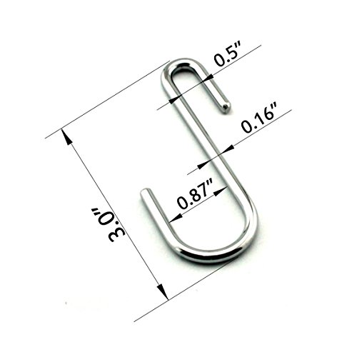 20 Pack Heavy Duty S Hooks Stainless Steel S Shaped Hooks Hanging Hangers for Kitchenware Spoons Pans Pots Utensils Clothes Bags Towers Tools Plants (Silver)