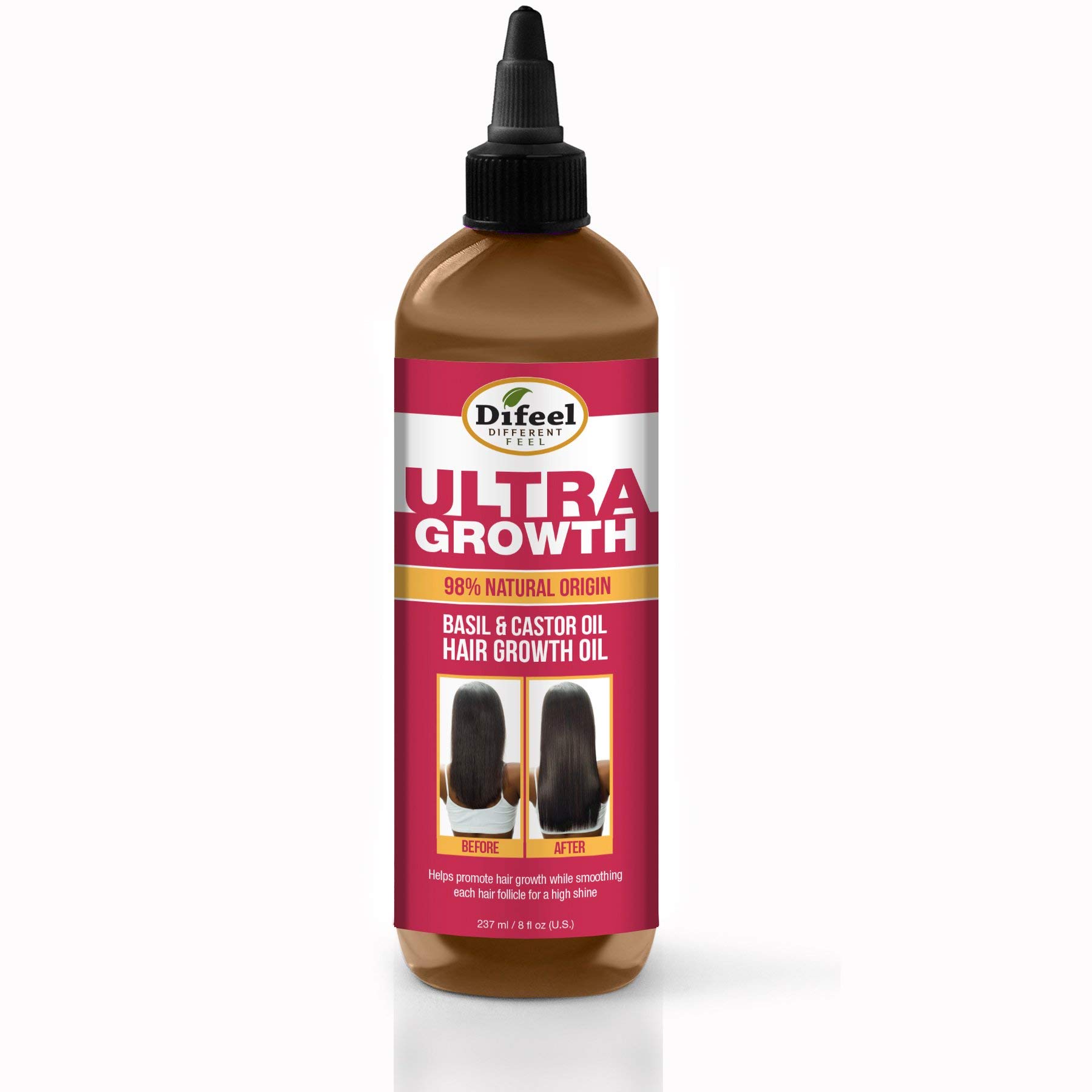 Difeel Ultra Growth 3-PC Set: Shampoo 12 oz, Conditioner 12 oz & Hair Oil 8 oz