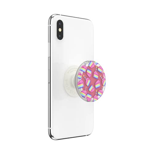 PopSockets Lip Balm Phone Grip with Expanding Kickstand, PopLips, PopSockets for Phone - Birthday Cake
