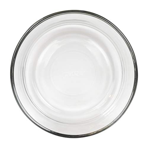 Pyrex (2 7201 4 Cup Glass Dishes & (2) 7201-PC 4 Cup Sleek Silver Lids Made in the USA