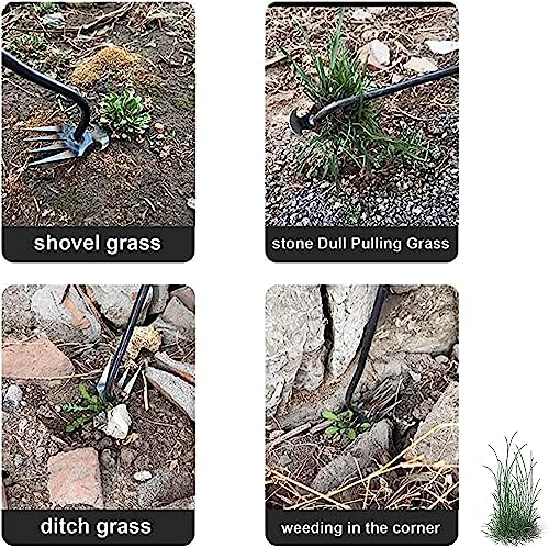 2023 New Weeding Tools Weed Pulling Tools,Manganese Steel Forging Weeding Machine,Hand Weeder Tool,Weed Puller 4 Teeth Dual Purpose Weeder,Garden Weeder Tools(50cm) (19.6IN)
