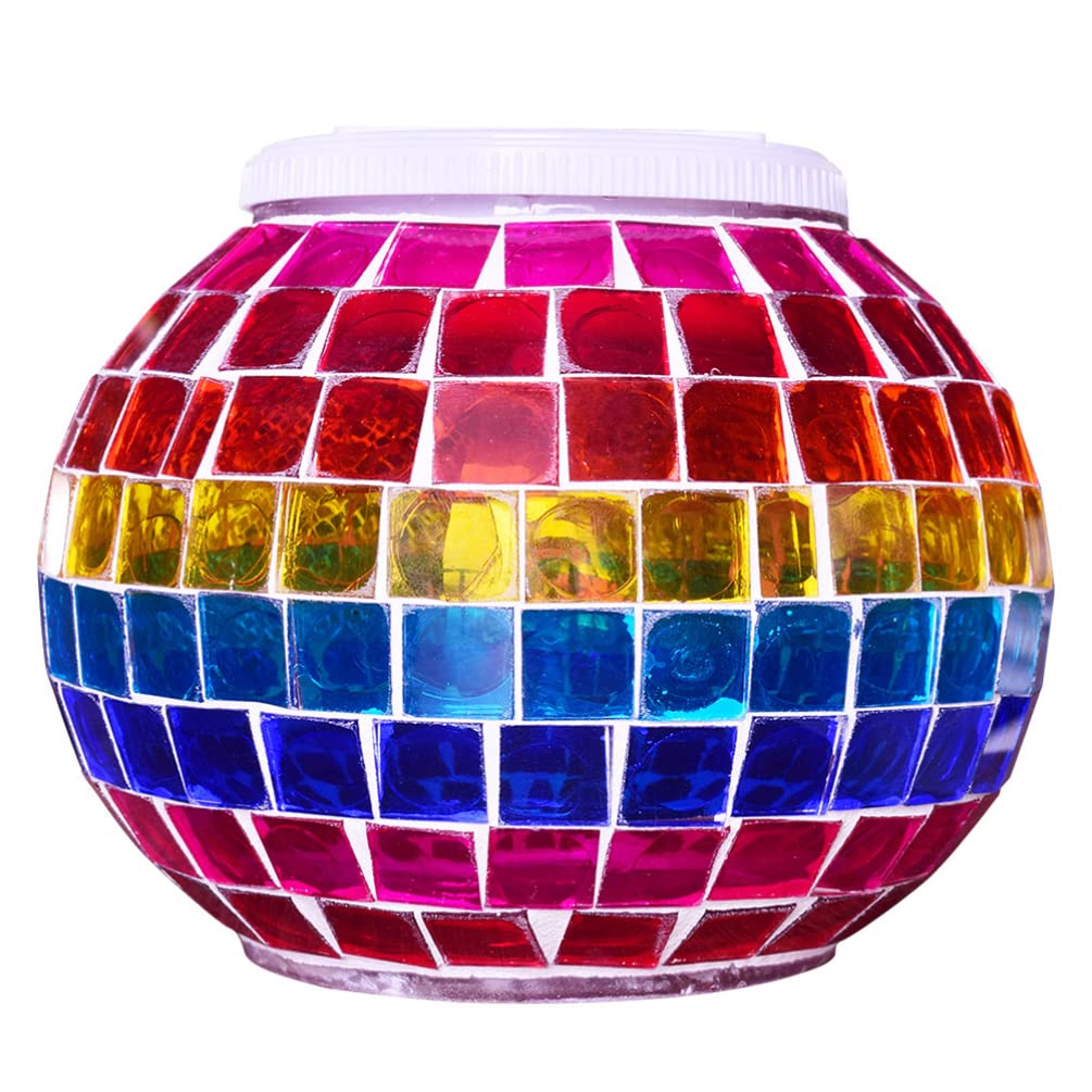 1pc Mosaic Lawn Light Solar Ground Lights Outdoor Decoration Lamp Yard Lawn Light Mosaic Outdoor Solar Lights Decorative Light Pathway Light Solar Panels Led Decorate