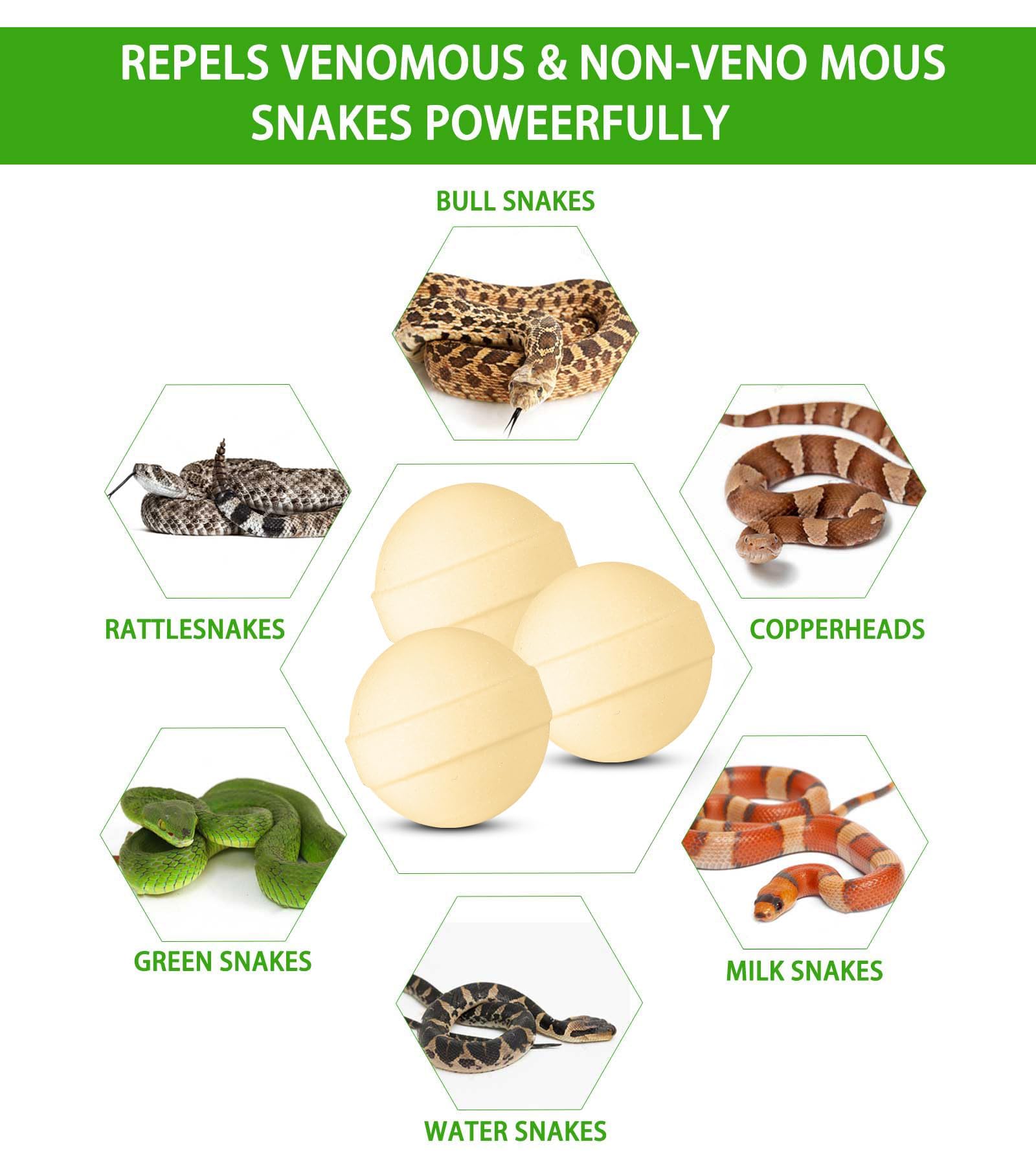 12 Pack Powerful Snake Repellent for Yard, Natural Snake Away Repellent for Indoor Outdoors Lawn Garden Camping, Mouse Repellent, Squirrel Repellent, Rats Repellent