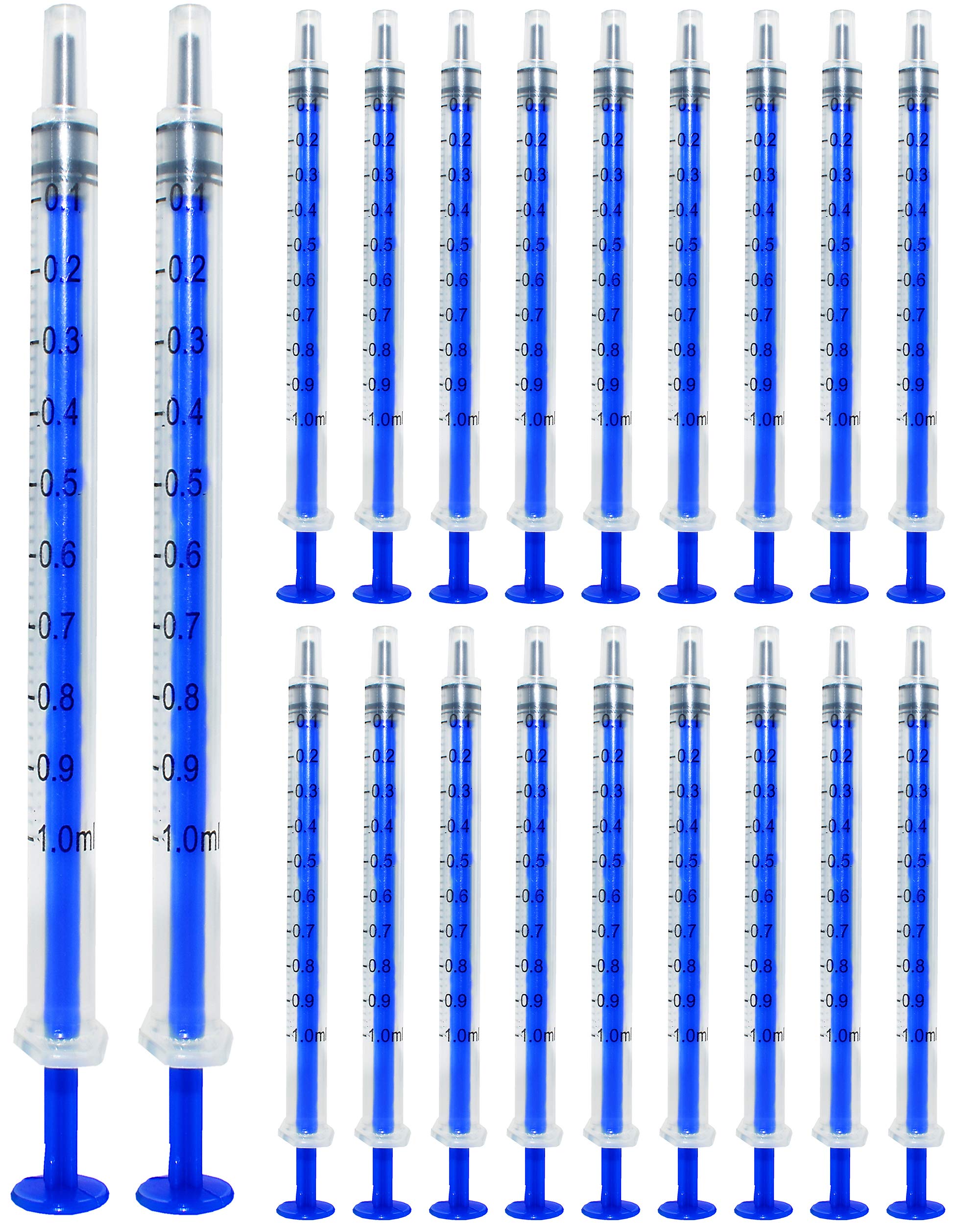 144 Pack 1ml 1cc Syringe, Luer Slip Tip Syringe without Needle, No Cap, Non-Sterile, Not for Injection, Bulk Package, Not Individual