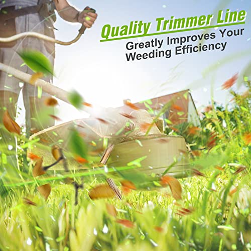 15 Pcs AC80RL3 Replacement Trimmer String for Ryobi One Plus+,0.080 lnch Diameter String Trimmer Refll and AC14HCA Cover Cap Compatible with Ryobi 18v,24v,and 40v Cordless Trimmers(12 Spools+3 Caps)