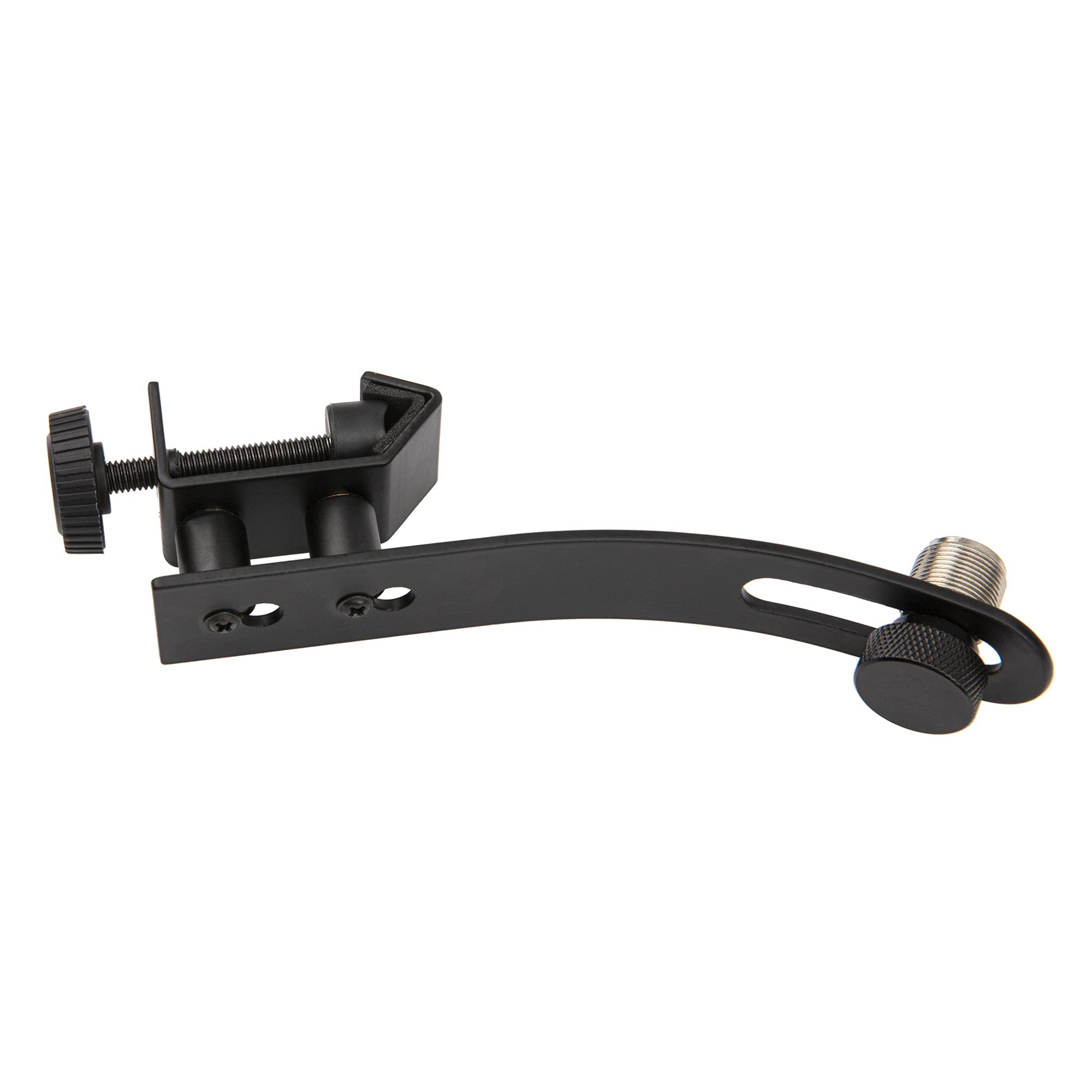 1Pcs Yootones Drum Microphone Shockproof Clip Rim Mount Holder Metal Universal Mic Set Clamp Adjustable (Black)