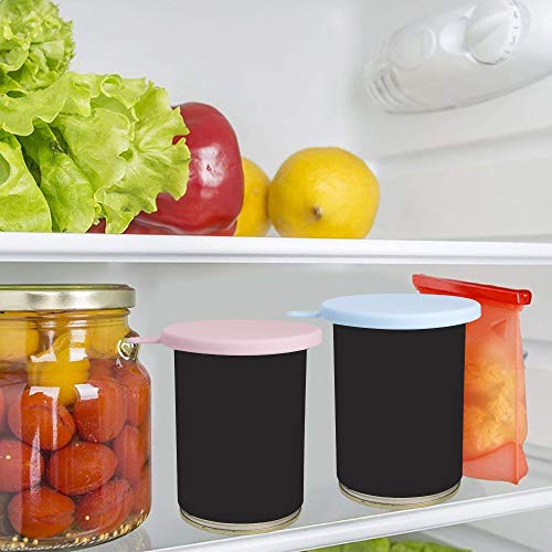 4 Pack Can Covers and 4 Pack Pet Spoons Set,Universal Silicone Can Lids for Pet Food Cans 1 Fit 3 Standard Size Dog and Cat Can Tops Cover (Round)
