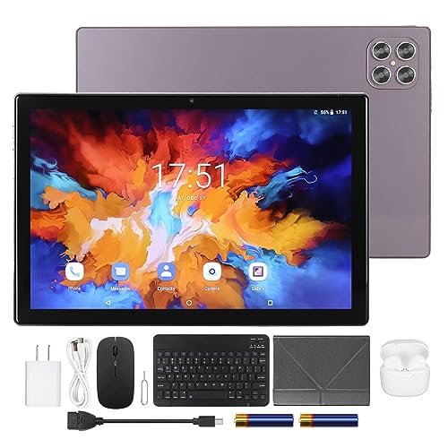 10.1 Inch Tablet, Business Tablet Front 8MP Rear 20MP 2 in 1 12GB 256GB 4G LTE 8 Core CPU with Keyboard for Travel for Android 11.0 (#3)