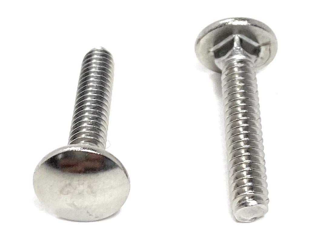 10-24x1 Carriage Bolts Stainless Steel 18-8 (25 Pieces)