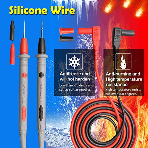 1000V 20A Multimeter Test Leads Banana Plug 35″ / 90 cm Gold-Plated Test Probe Lead