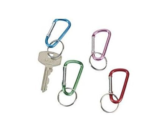 12pcs Colorful Carabiner Aluminum Screw Locking Spring Clip Hook Outdoor D Shaped Keychain Buckle for Camping, Hiking, Fishing(Random Color)