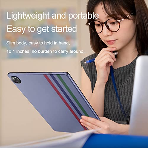 10.1 Inch Tablet, Android 10, Octa Core CPU, FHD+ Screen and Dual Speakers, 4GB RAM + 32GB ROM, Expandable128GB, 2MP+5MP, Dual SIM, 4000mAh Large Battery, GPS+FM+WiFi+Bluetooth