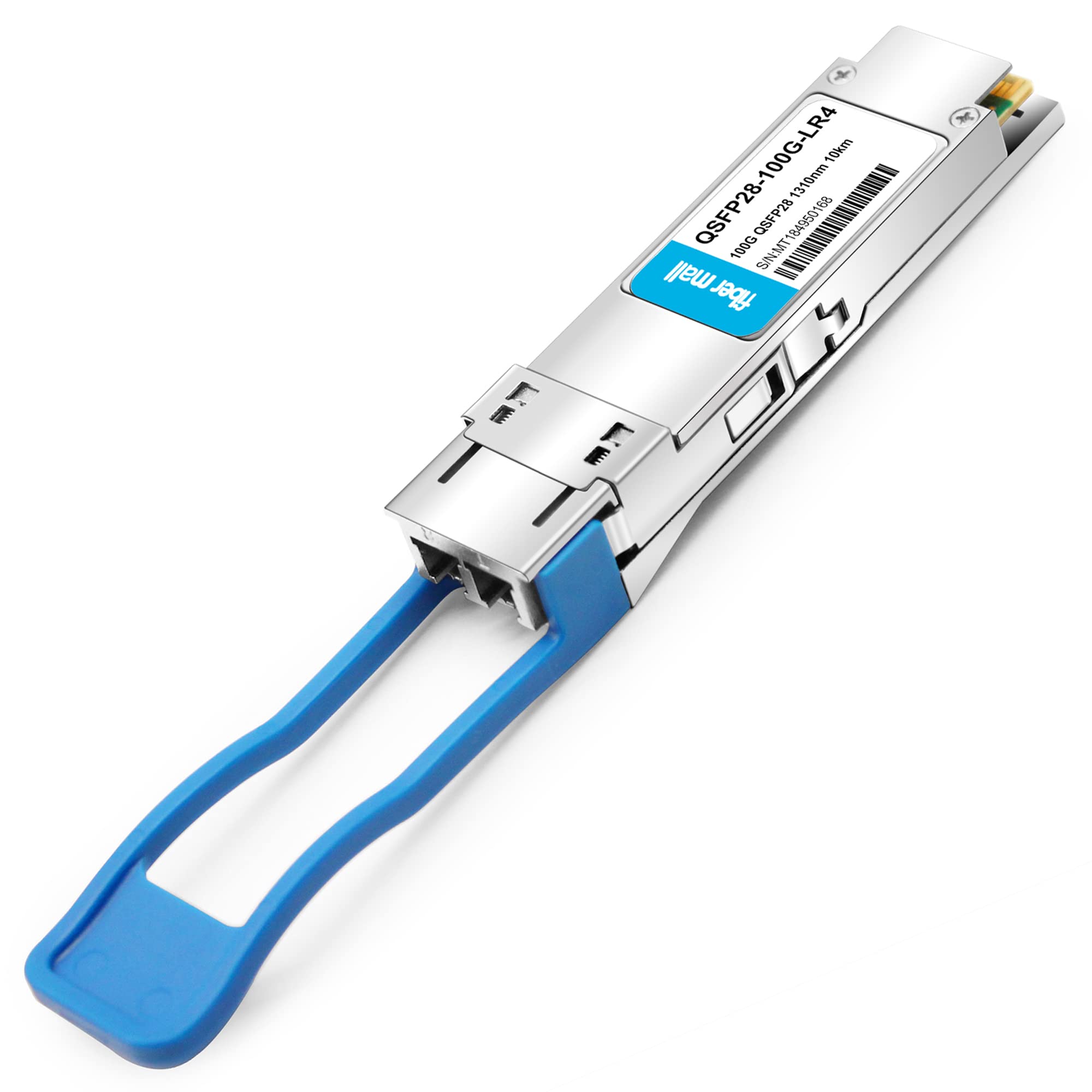 100G QSFP28 LR4 for Mellanox MMA1L10-CR, 100GBASE-LR4 QSFP28 Optical Transceiver Module,1310nm 10km LAN WDM LC SMF DOM