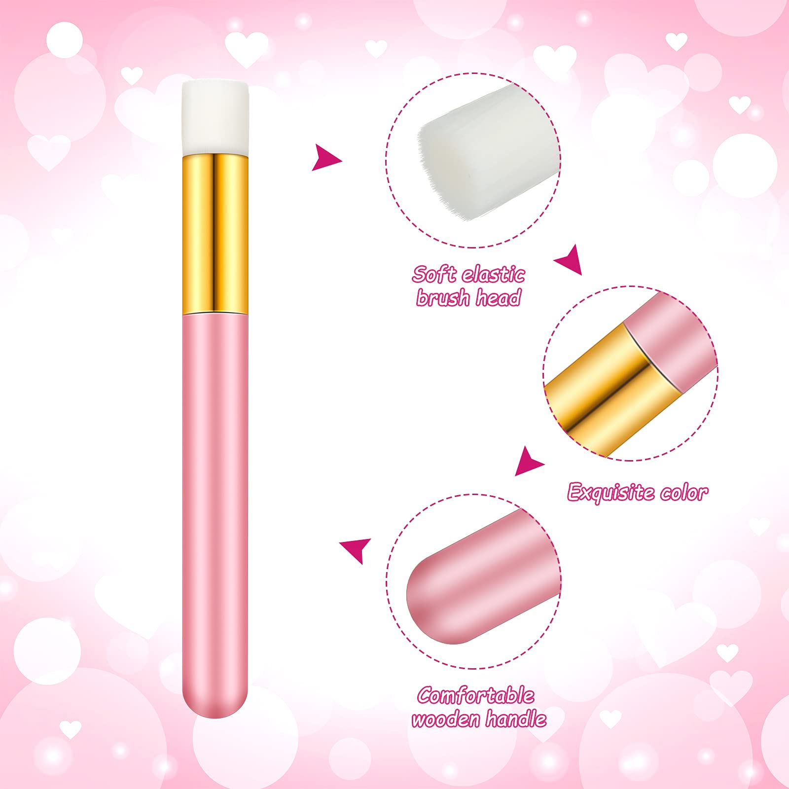 3 Pieces USB Mini Portable Fans Rechargeable Electric Handheld Air Conditioning Lash Shampoo Brushes Nose Blackhead Facial Cleaning Brush Plastic Wash Bottle (Pink)