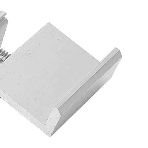 10PCS Solar End Clamp Solar Panel Mounting Z Brackets Aluminum Alloy Pressing Block PV Panel Rail End Grounding Clamps for RVs Trailers Boats Yachts Wall (40mm)