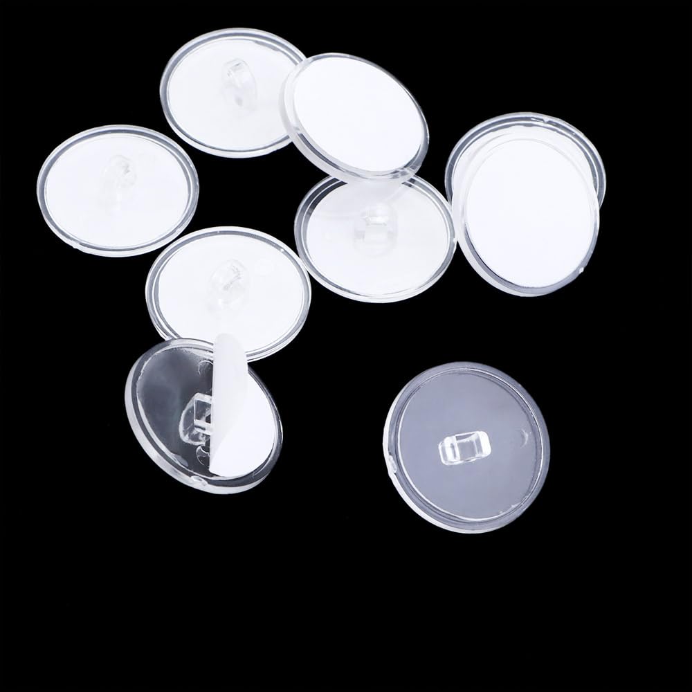 10/30/50Pcs 2cm/0.78inch Round Self Adhesive Ceiling Hooks Transparent Small Disc Hanging Hooks Sticky Ceiling Hooks for Kitchen Bathroom Ceiling(10Pcs)