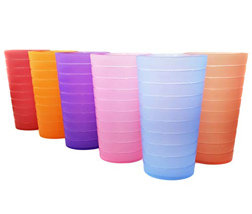 18-Piece Plastic Dinnerware Set, Unbreakable and Reusable Plastic Plates Plastic Bowls Plastic Tumblers, Multicolor