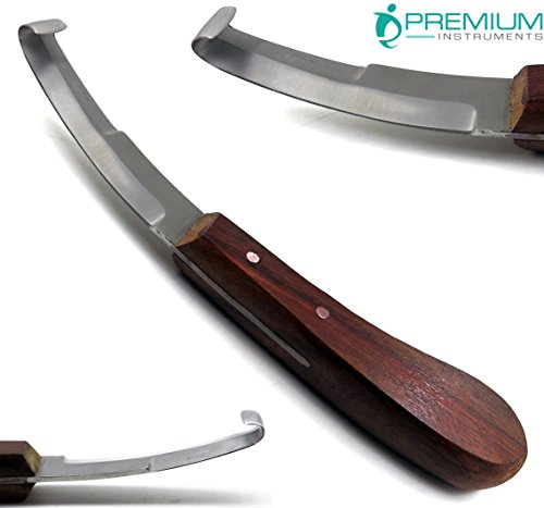 2 Pcs Veterinary Horse Hoof Double Edge & Swiss Knife 8" Premium Instruments