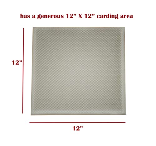 12"X 12" Blending Board Supplies Carder Carding Cloth Brush Replacement Pad for Fiber Wool (12" X 12")