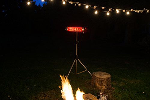 1500 Watt Gold Coated Tungsten Quartz Infrared Heater Remote Controlled Patio Heater/on Off/High/Low/med