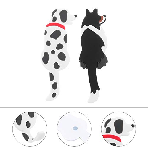 Baluue 2pcs Magnetic Hooks Cartoon Animals Fridge Magnets Wall Hook Coat Hat Hook for Hanging Towels and More (P3+P4)