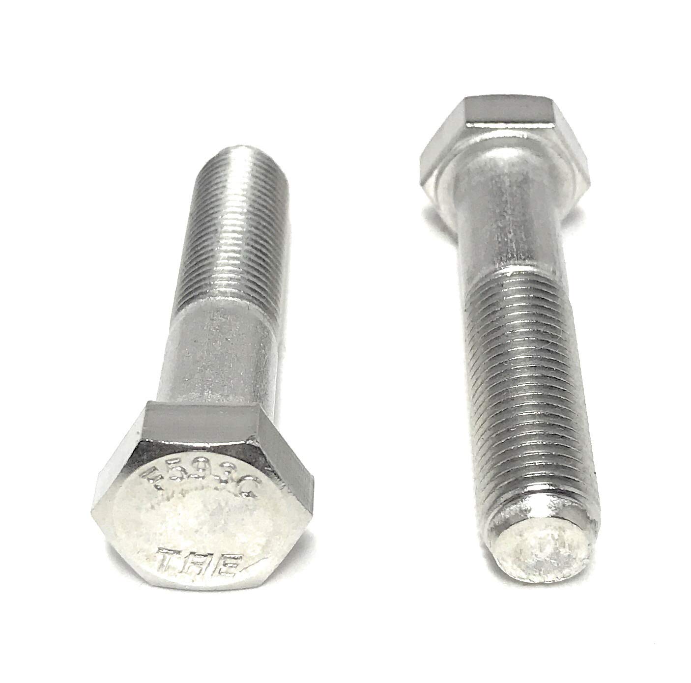 3/8-24x1-3/4 Stainless Steel Hex Cap Screws PT Hex Bolts 18-8 (UNF) FINE Thread (10 pcs)