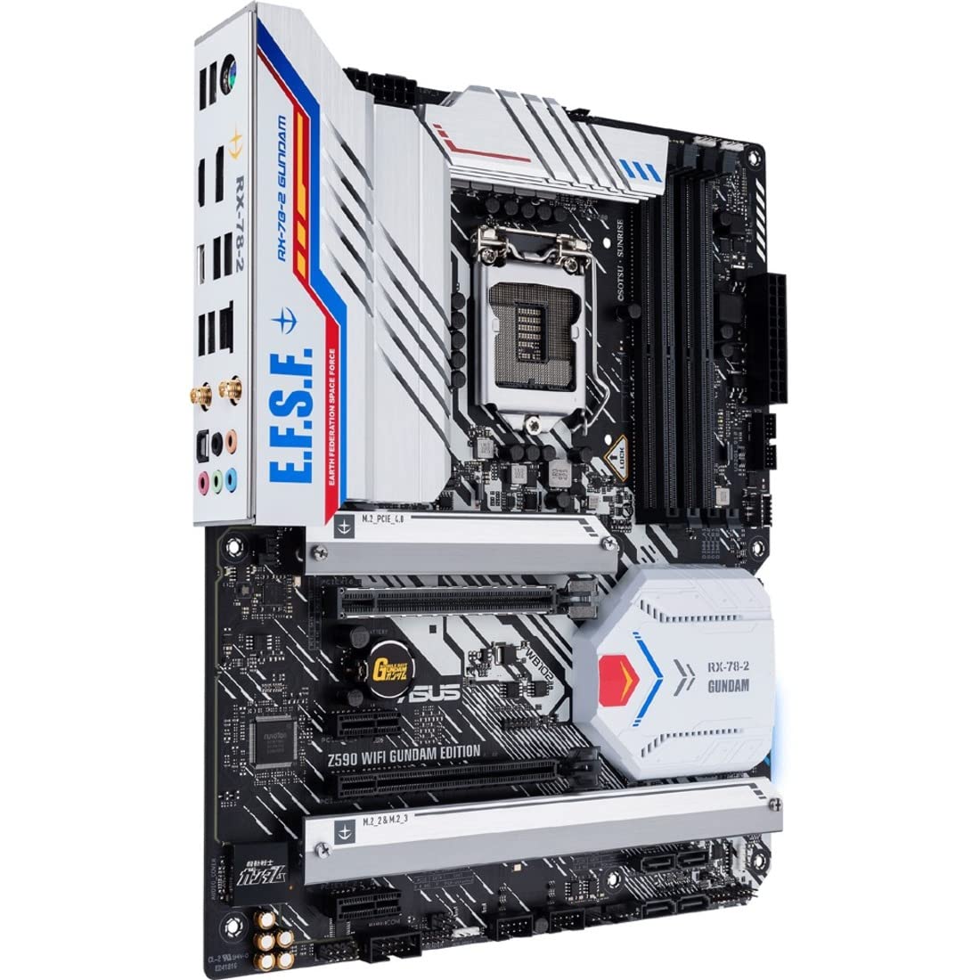 ASUS Z590 WiFi Gundam Edition, LGA 1200 (Intel 11th/10th Gen) ATX Gaming Motherboard (PCIe 4.0, 3xM.2/NVMe SSD, USB 3.2 gen 1 Front Panel Type-C, WiFi 6, 2.5Gb LAN, Thunderbolt 4, Aura RGB Lighting)