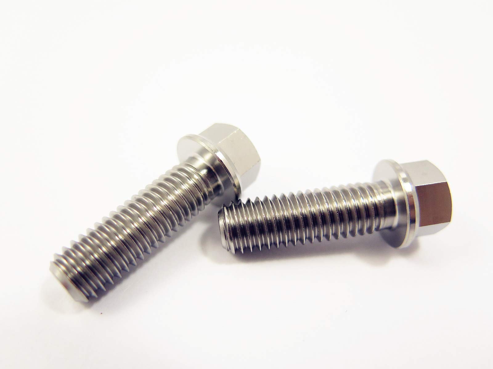 10PC Titanium Flange Bolt M8 x 1.25mm Allen Hex Cap Head Screw - Hex 10mm, Length 15mm-80mm (M8X25mm)