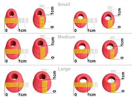 12pcs (DF-3sz) Siren Red S/M/L Double Flange and Round Replacement Adapters Eartips Earbuds Compatible with BeatsX, Powerbeats 3 2 1, and Urbeats 3 Earphones Headphones