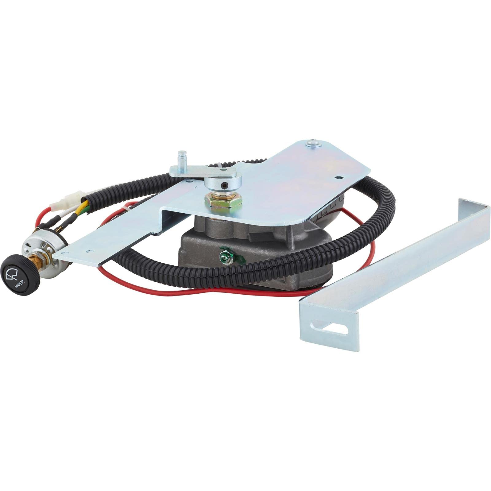 1951-52 Ford Pickup Truck Electric Windshield Wiper Conversion Kit: Two-Speed 12V Motor, Bolts to Original Brackets, Clears Cowl Vents, Includes Wiring Harness, Switch, and Nylon Bushings