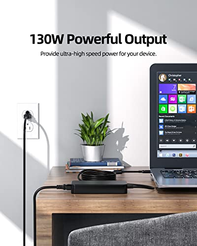 130W AC Charger Fit for Dell Inspiron 14 Plus 7420 P157G003 Laptop - Power Supply Adapter Cord