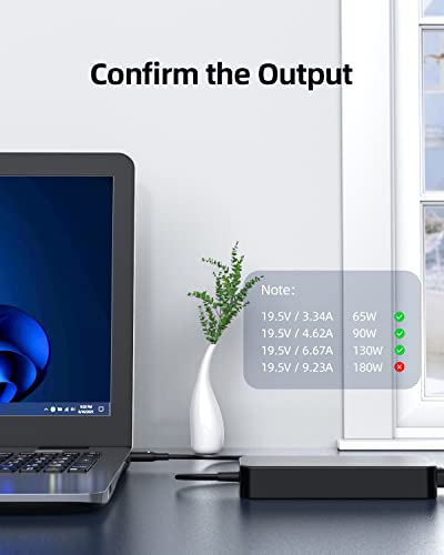 130W AC Charger Fit for Dell Inspiron 14 Plus 7420 P157G003 Laptop - Power Supply Adapter Cord