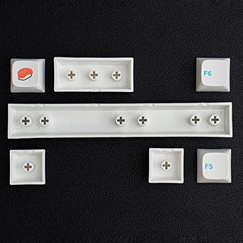 135 Keys Japanese Sushi Keycaps Cherry Profile Dye-Sub PBT Keycap Compatible with GH60 / GK64 / GK61 / 68/87/104 for Mechanical Gaming Keyboard Gateron Kailh Cherry MX Switches