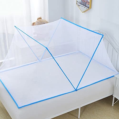 125 x 70 x 50cm Mosquito Net for Baby Mosquito Tent, Mosquito Net Tent Easy to Store Transparent Portable to Your Room (Blue)