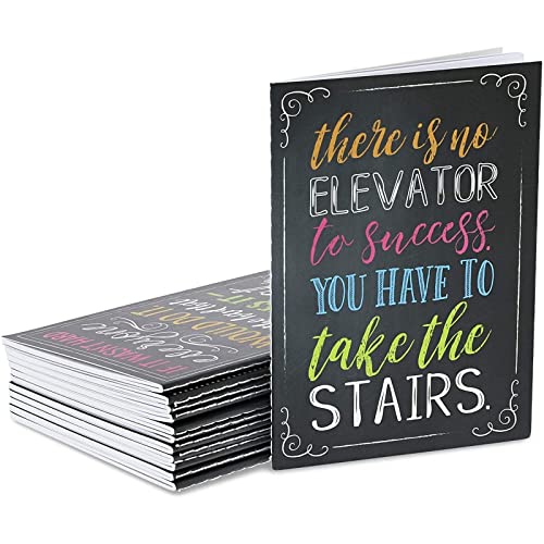 12-Pack Small Inspirational Notebooks with Growth Mindset Quotes, Motivational Pocket Journal Notepads for Students, Kids Party Favors, School, Office (3.5x5 in)