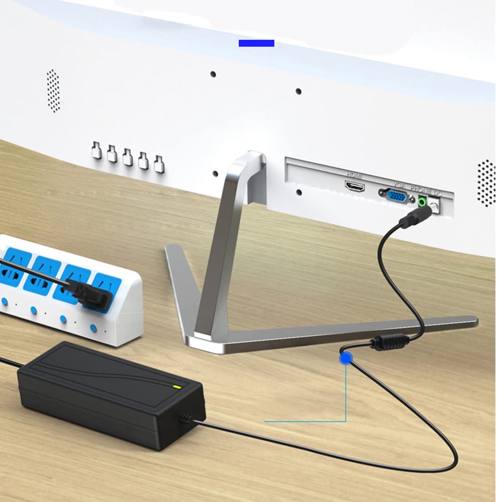 12V 5A 60W Power Supply Adapter, AC DC Converter 100V~240V to 12 Volt 5 Amp Transformer 5.5x2.5mm Plug, LED Strip Light 3D Printer LED Driver CCTV Security System LCD Monitor