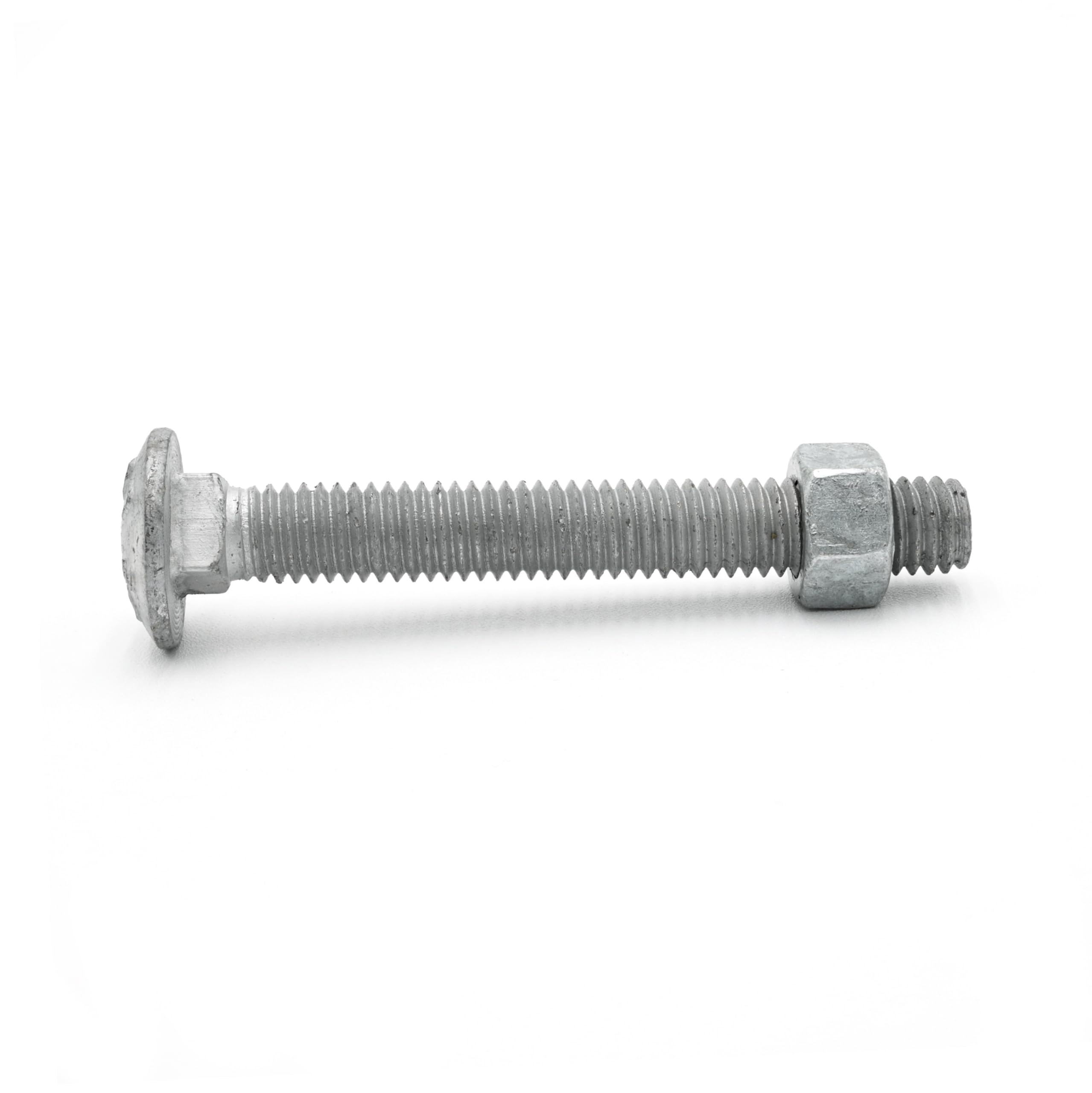 3/8"-16 x 4-1/2" Hot Dipped Galvanized Carriage Bolt w/Nuts, Grade A, Full Thread, Quantity 50 - by Fastener Depot, LLC
