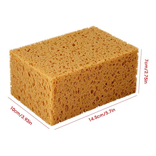 10Pcs Hlyjoon Square Shape Double-Faced Sponge Scouring Pads Square Shape Handheld Nonslip Sponge Washing Cleaner Tool for Car Auto Motorcycle(1 Sell)