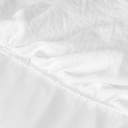 3 Tiered Ruffled Crib Skirt Baby Girl Nursery Bedding Dust Ruffle (3 Tiered White)…