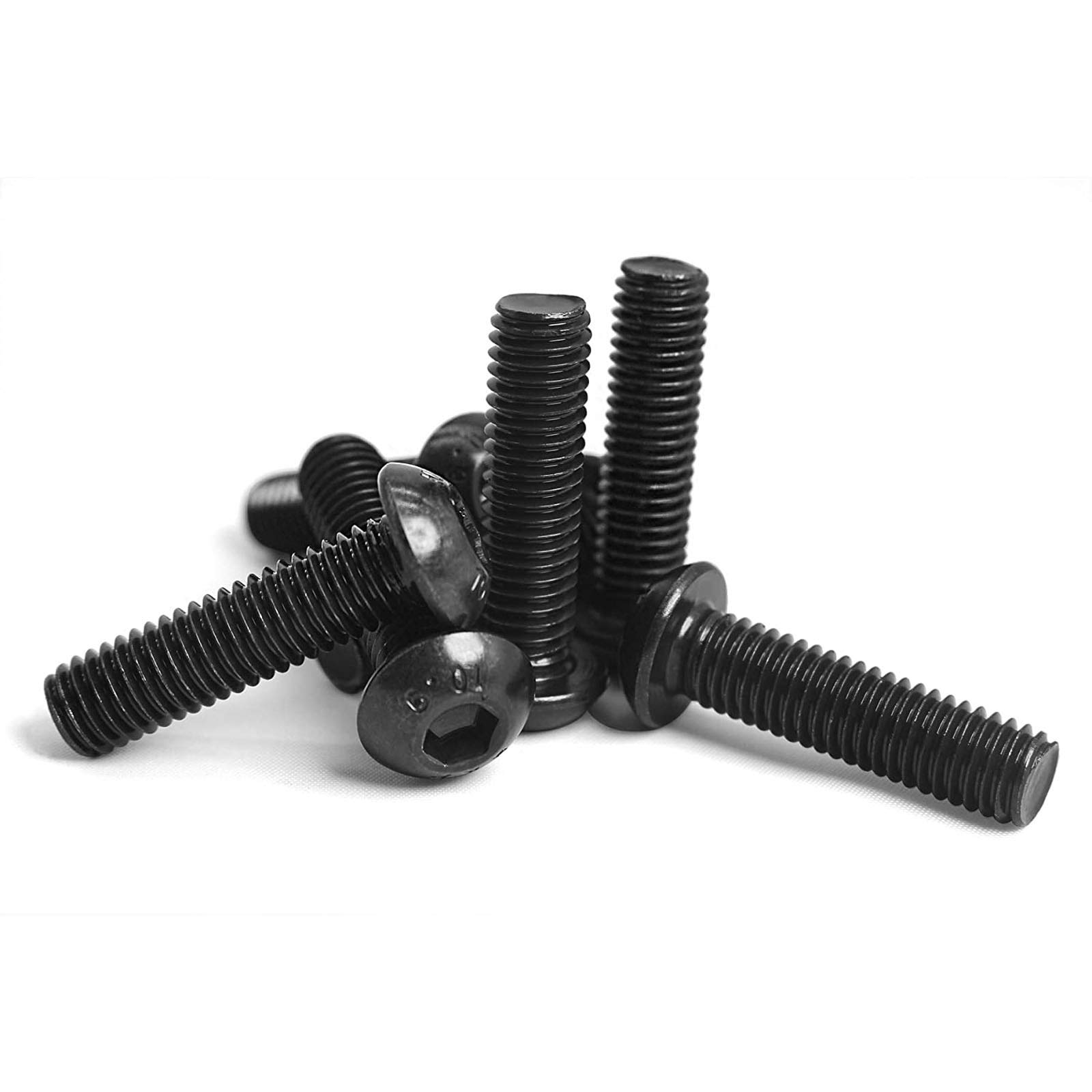 30 Pcs M4-0.7 x 45mm Button Head Socket Cap Screws, 10.9 Grade Alloy Steel, Allen Socket Drive, Black Oxide Finish, Full Thread (10.9 Grade,M4-0.7 x 45mm,30 Pcs)