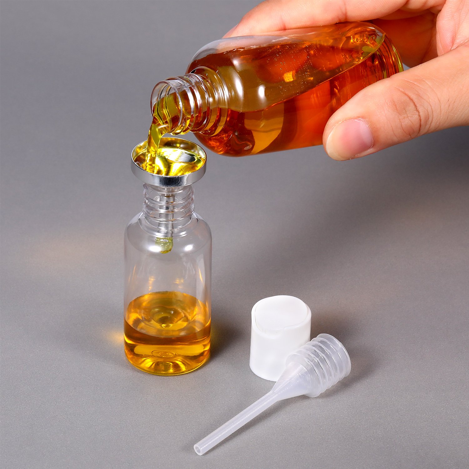 10 Pack Small Metal Funnels with 2 Pack Mini Pipette for Filling Small Mini Bottles or Containers, Atomizers, Perfume, Liquid (Silver)
